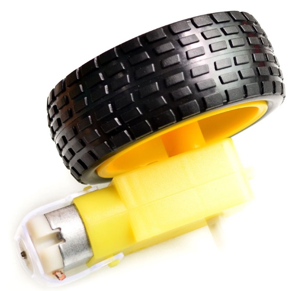 Plastic Tire Wheel With DC 3-6v Gear Motor For Arduino Smart Car